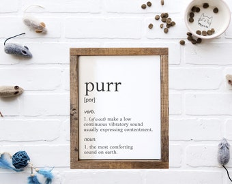 Cat Definition Sign - Etsy