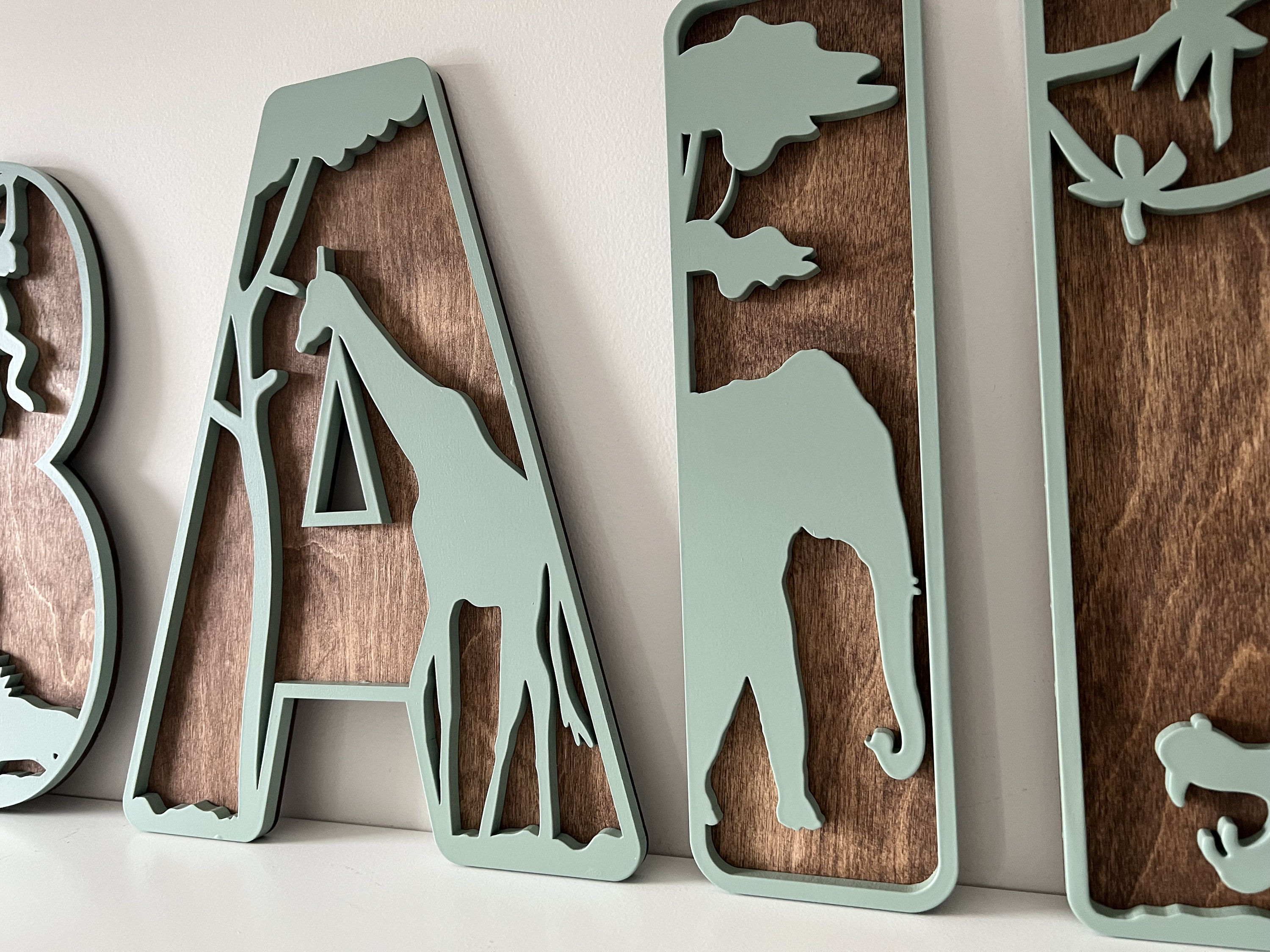 Jungle Nursery Decor, Safari Nursery Letters, Safari Animals Custom ...