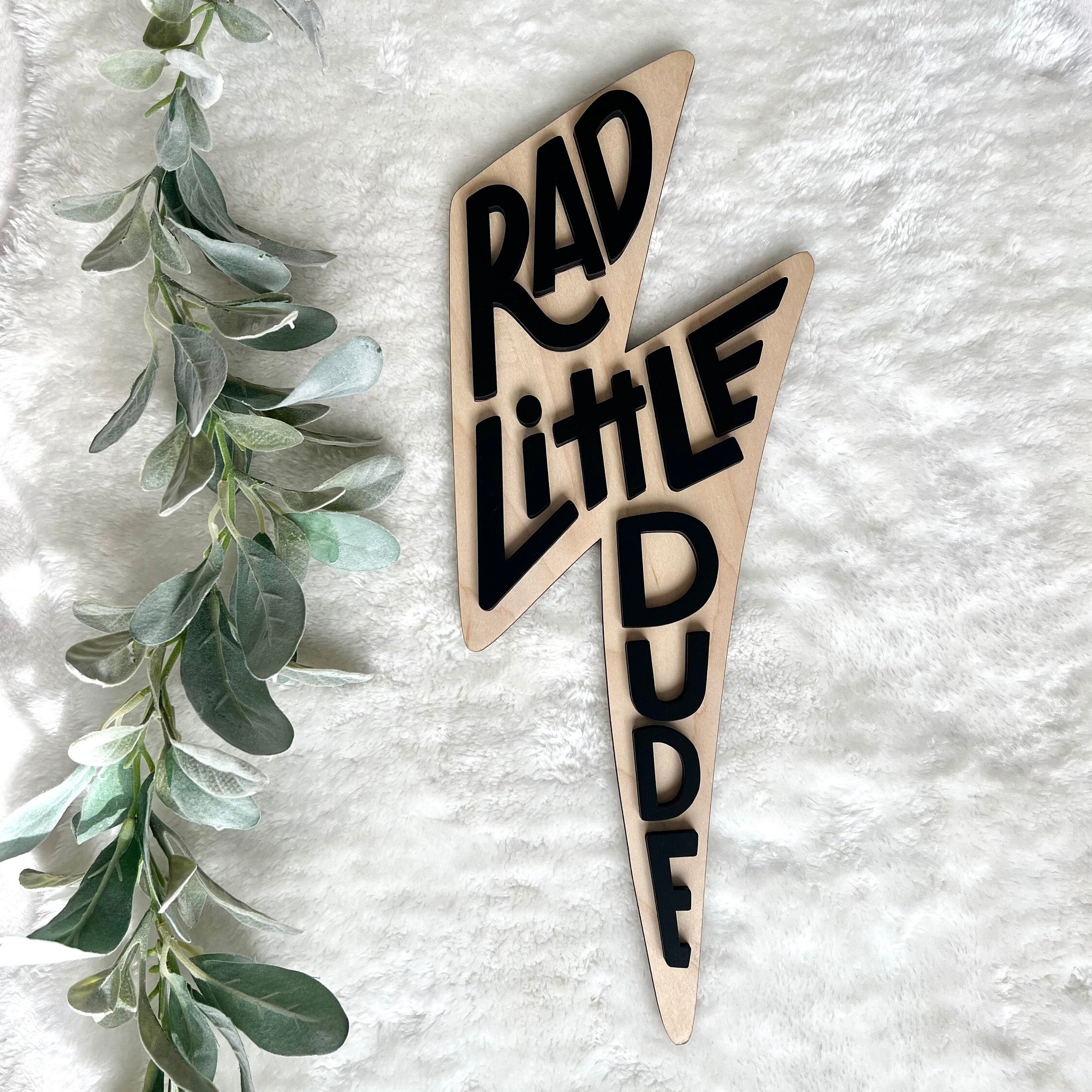 Rad Little Dude Modern Boho Style Kids Room Wall Art Boys Room Decor ...