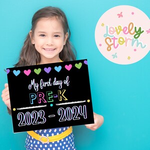 First Day of Pre-k Hello Prek Grade Sign Prek Sign School - Etsy