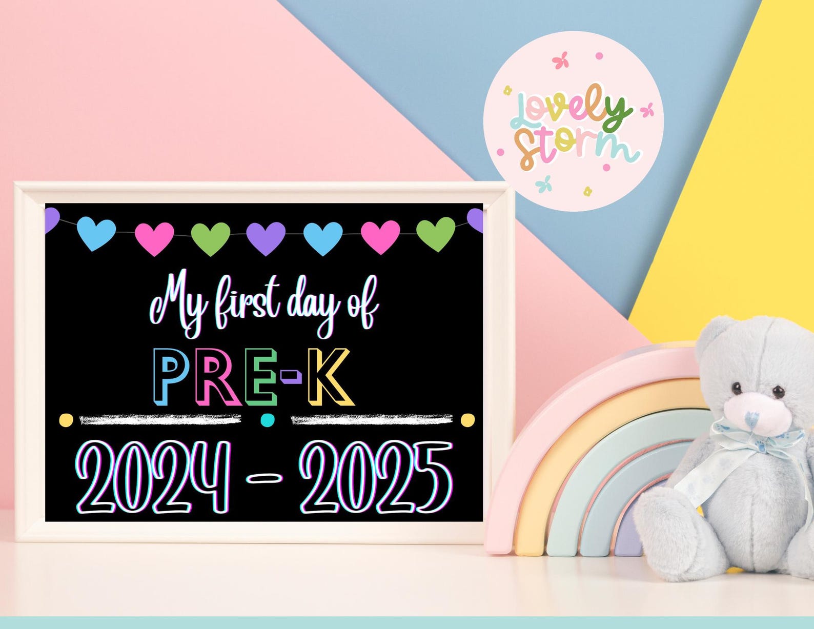 First Day of Pre-k, Hello Prek, Grade Sign, Prek Sign, School Sign ...