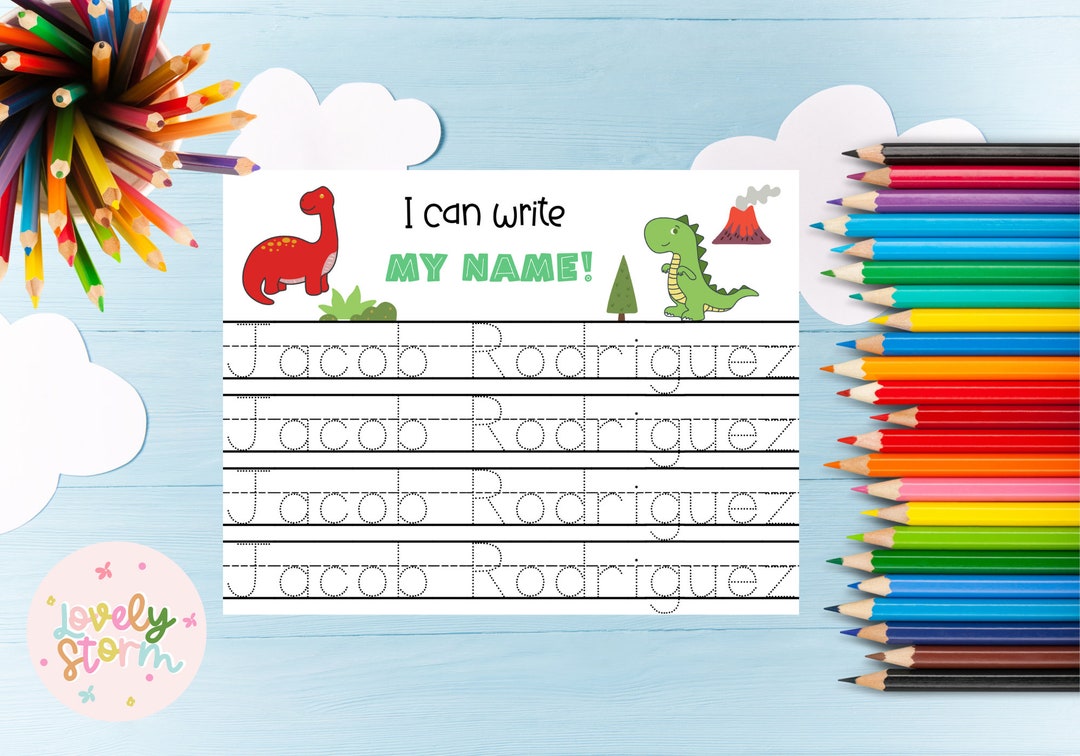 Custom Name Tracing Printable - Learn to Write Name - Etsy