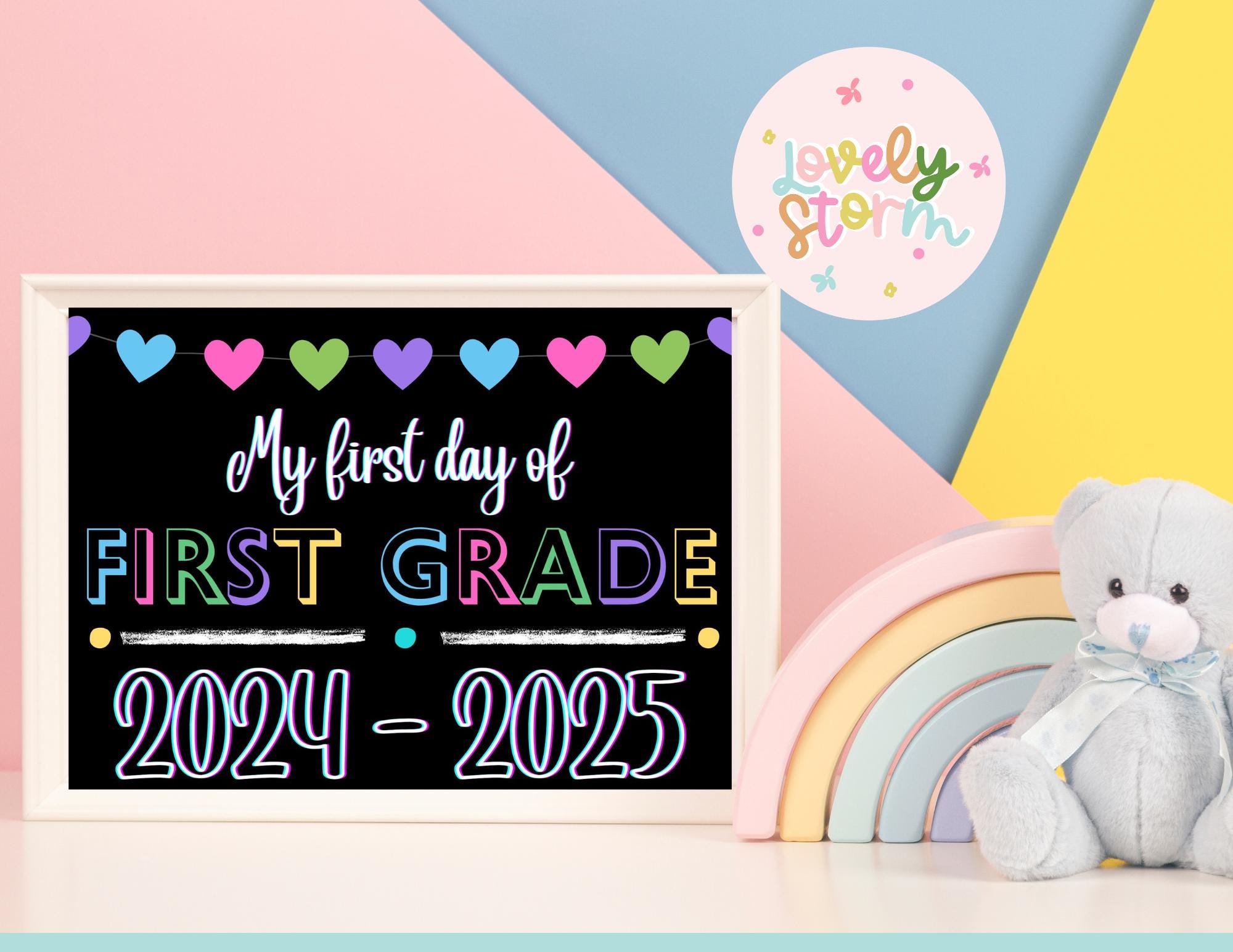 First Day Sign, Printable, Digital Download, Instant Download, School ...