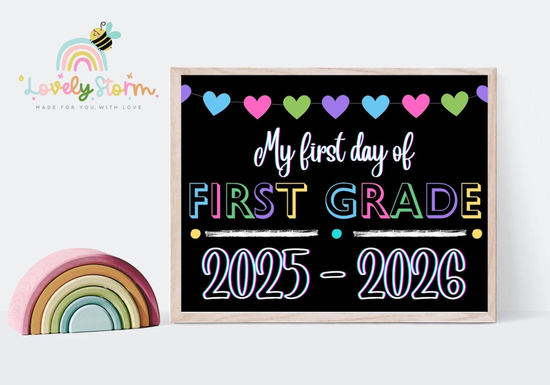First Day Sign, Printable, Digital Download, Instant Download, School ...