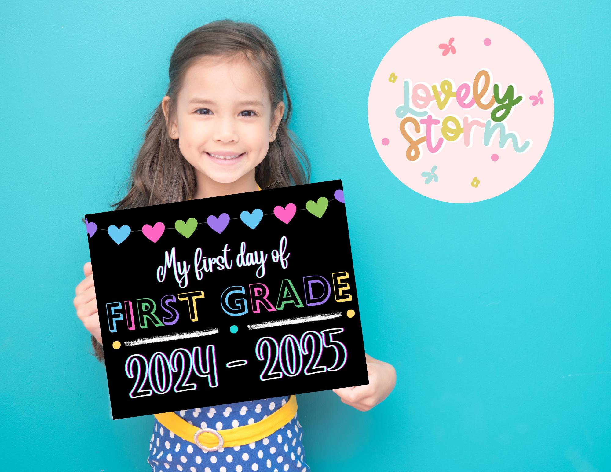 First Day Sign, Printable, Digital Download, Instant Download, School ...