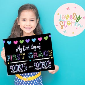 First Day Sign, Printable, Digital Download, Instant Download, School ...
