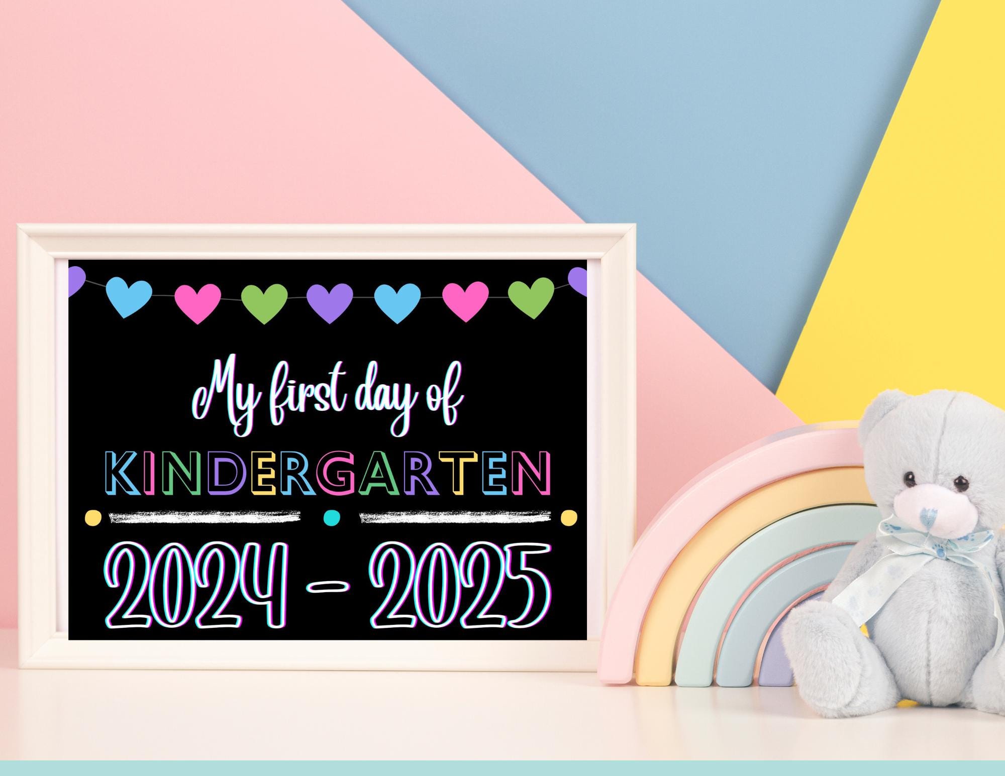 First Day of Kindergarten, Hello Kindergarten, Grade Sign, Kinder Sign ...