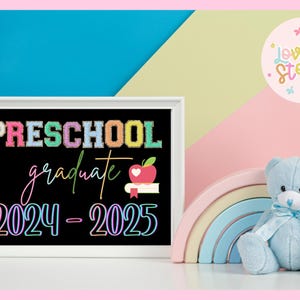 Preschool Grad Sign - Preschool Sign, Last Day of School Sign ...