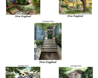 New England Card | Etsy