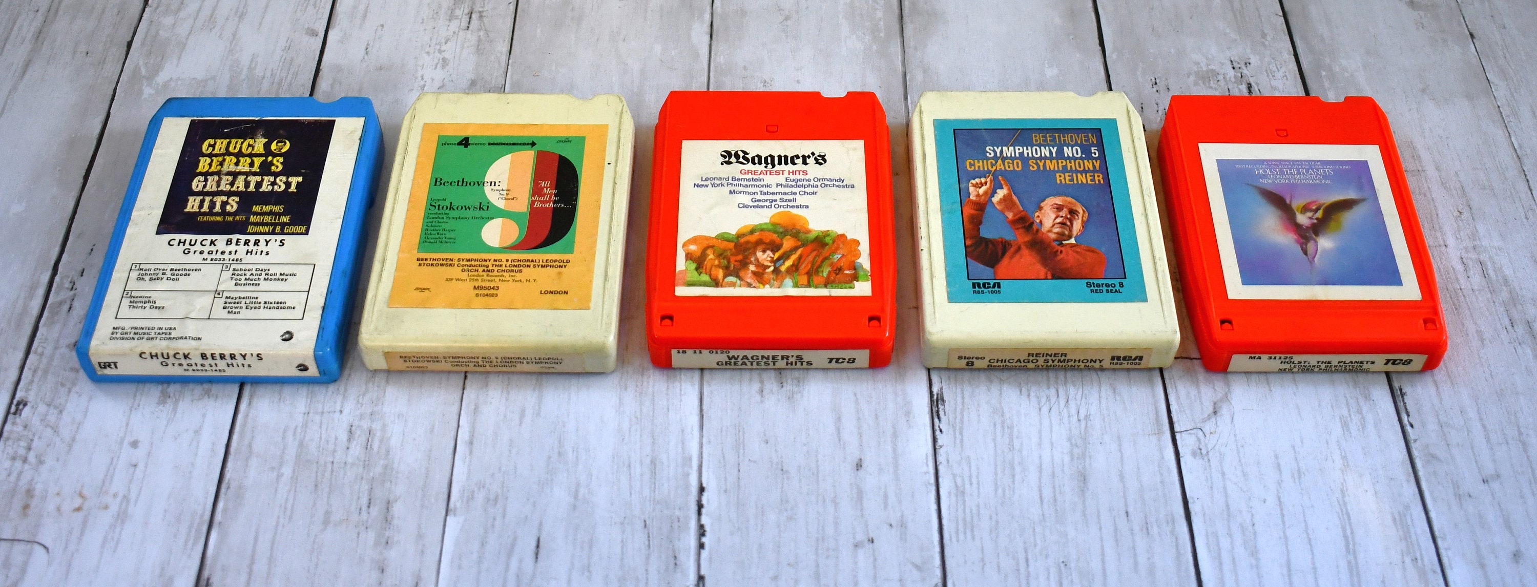 1970's Vintage 8-track Tapes Chuck Berry, Beethoven, Wagner's Greatest ...