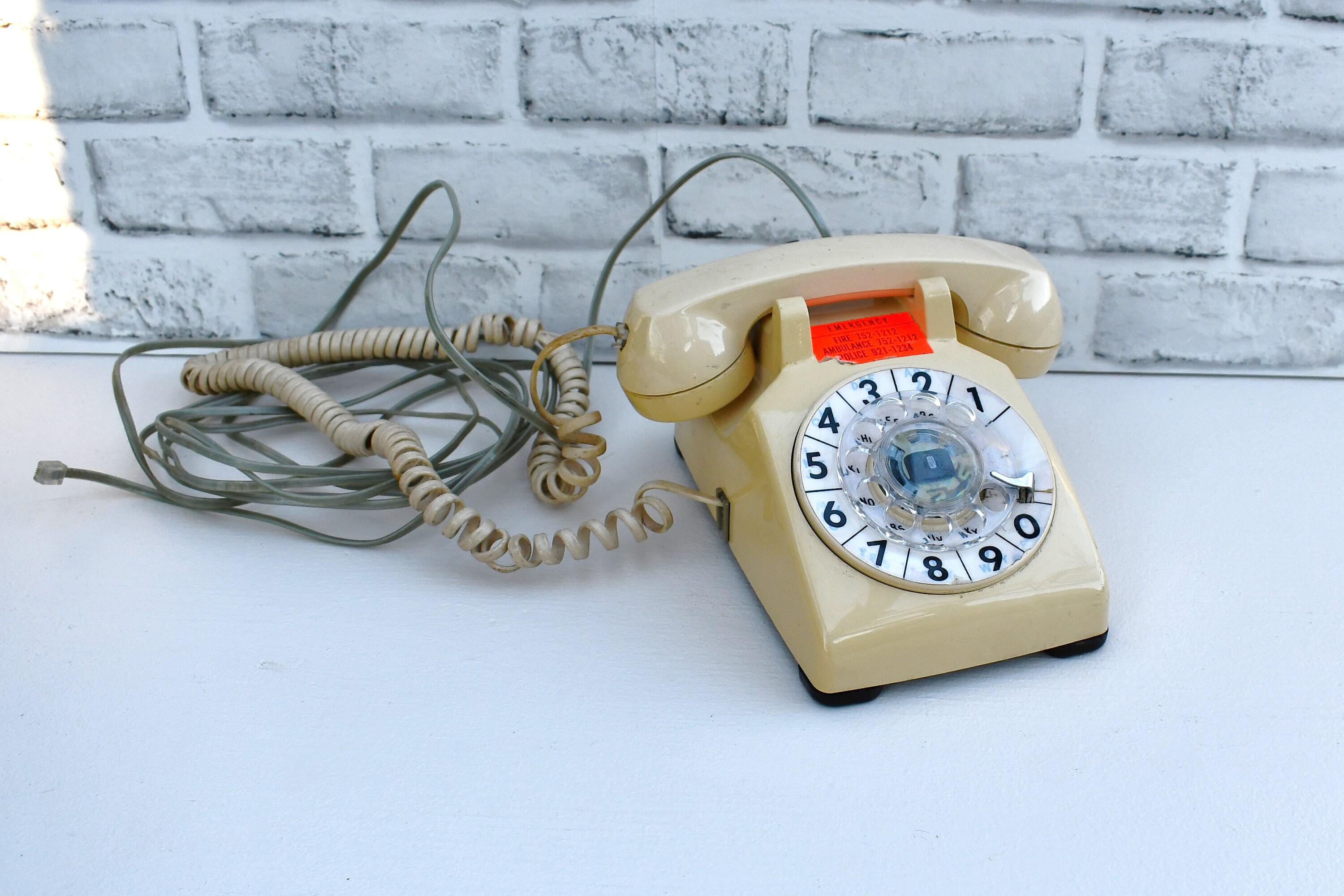 Desk Top Beige Vintage Rotary Dial Phone Western Electric Bell - Etsy