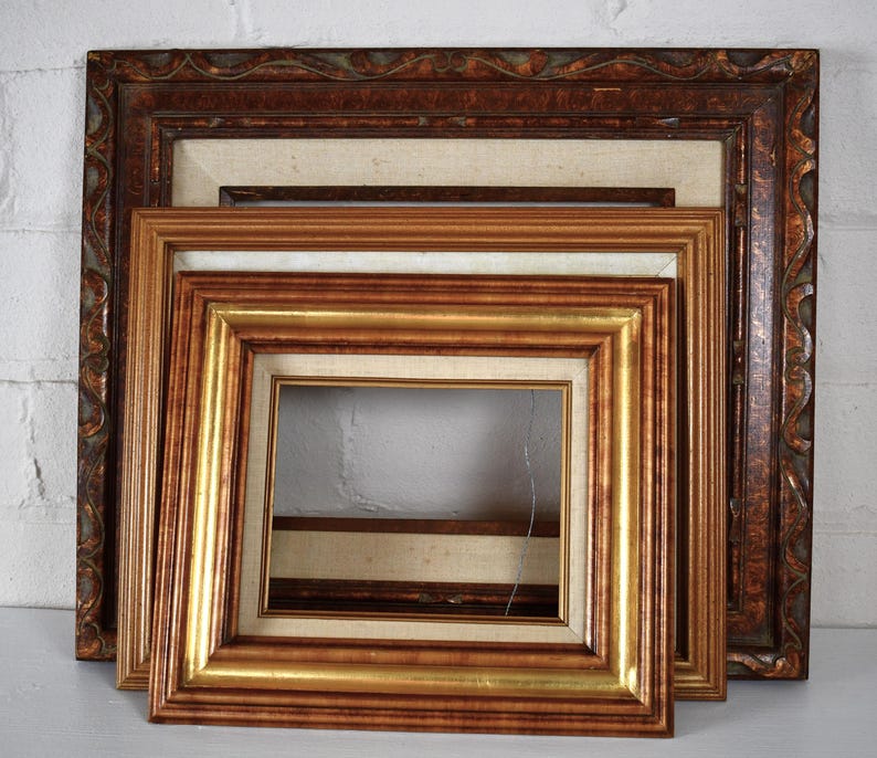 Vintage Wood Frames - Made in Mexico - Made for Paintings or ...