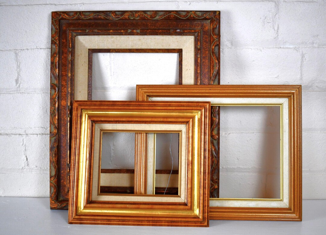 Vintage Wood Frames - Made in Mexico - Made for Paintings or ...