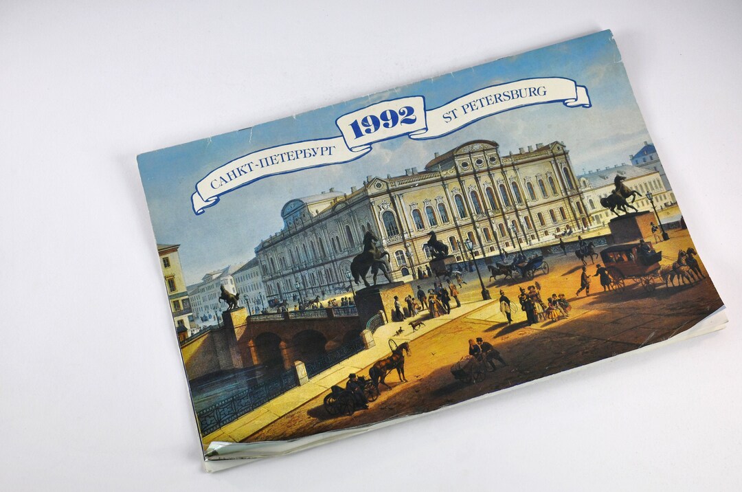 Vintage 1992 St. Petersburg Russian Wall Calendar - Etsy