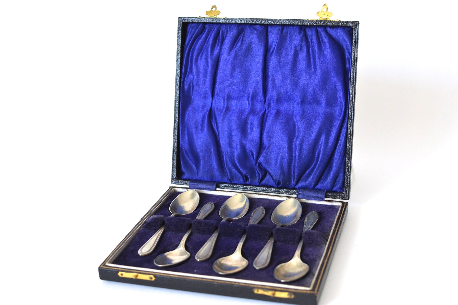 Boxed Set of Six Vintage EPNS Tea Spoons. 1940s Vintage With a Lovely ...