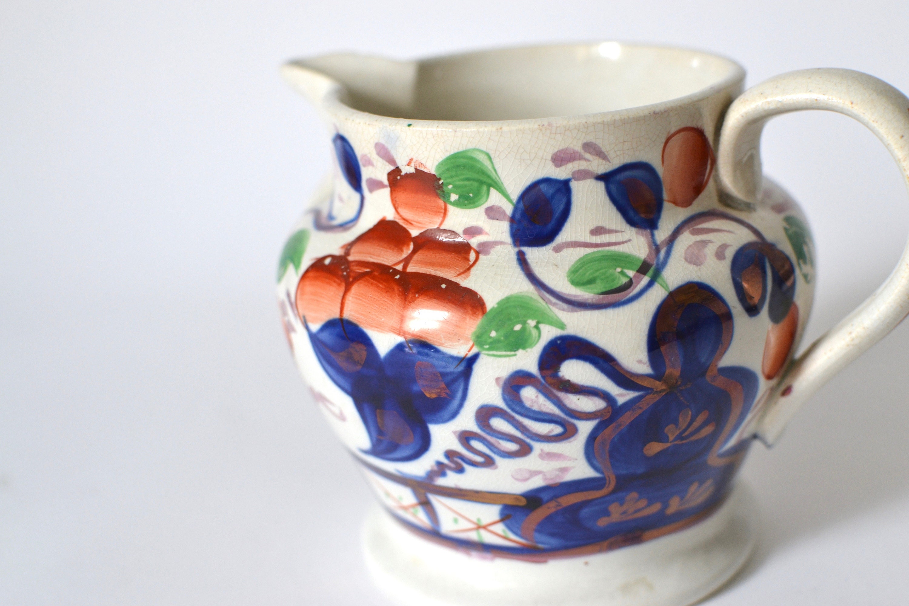 Antique Gaudy Welsh Jug Pitcher or Creamer Vintage c. 1840 | Etsy