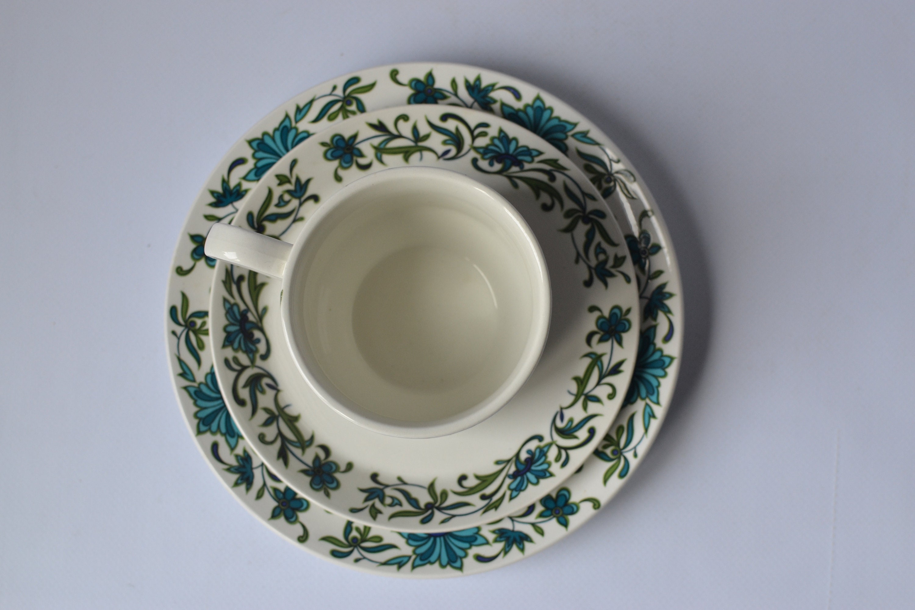 Midwinter Spanish Garden Cup Saucer and Plate Trio Design by - Etsy