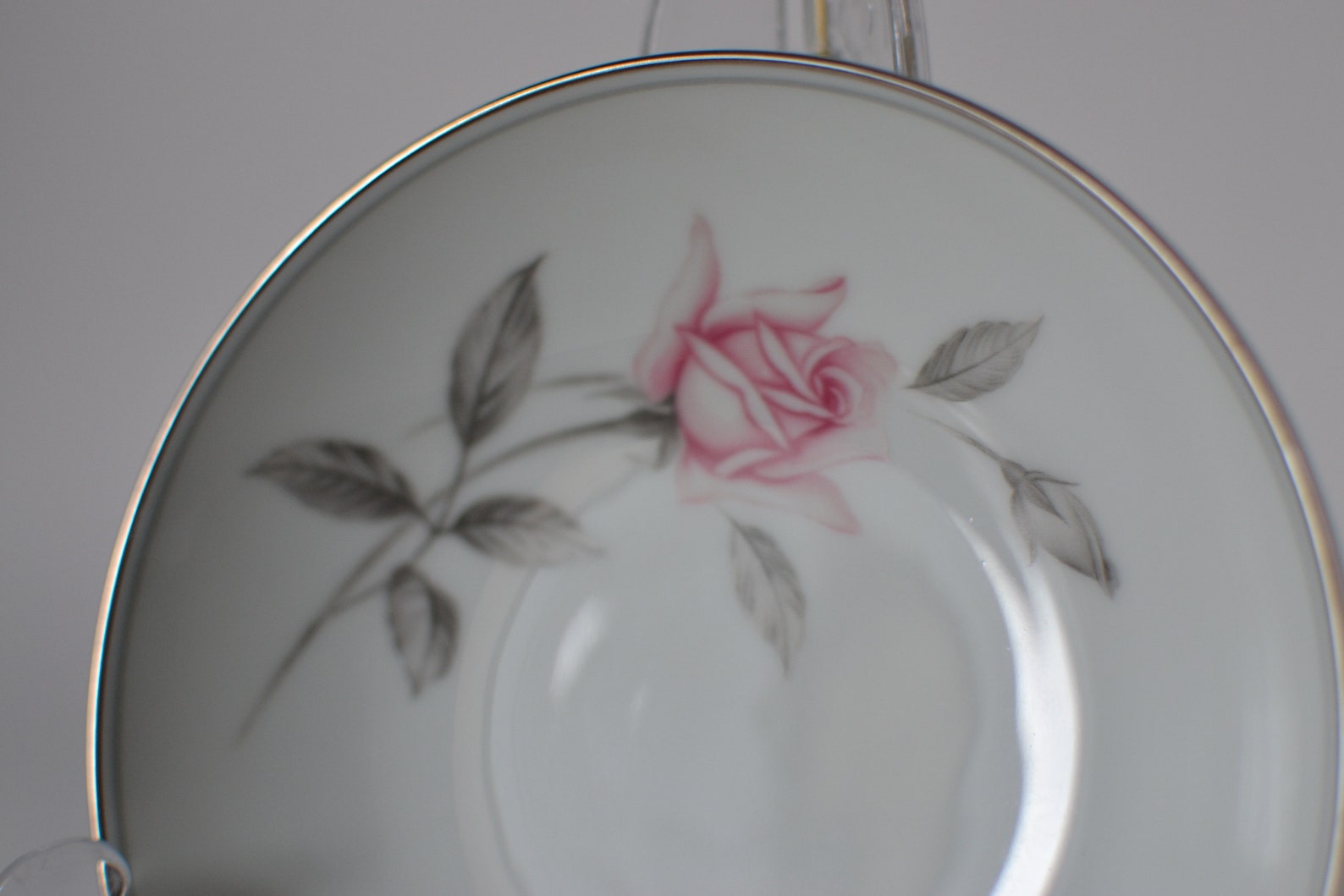 Noritake Rosemarie. Small Side Bowl, Pink Rose Design With Platinum ...