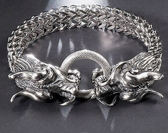 Dragon Cuff Bracelet Men - Etsy