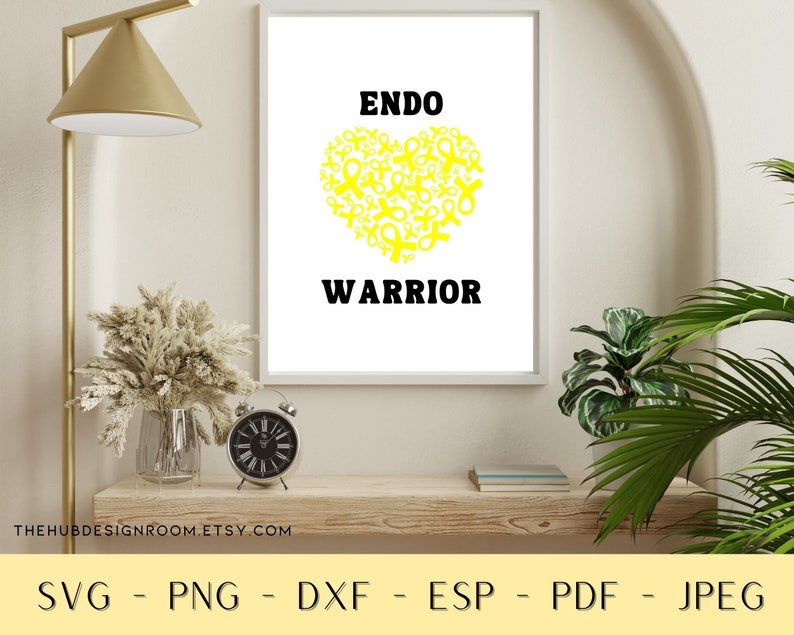 ENDOMETRIOSIS Awareness SVG, Endometrioisis Awareness Ribbon ...