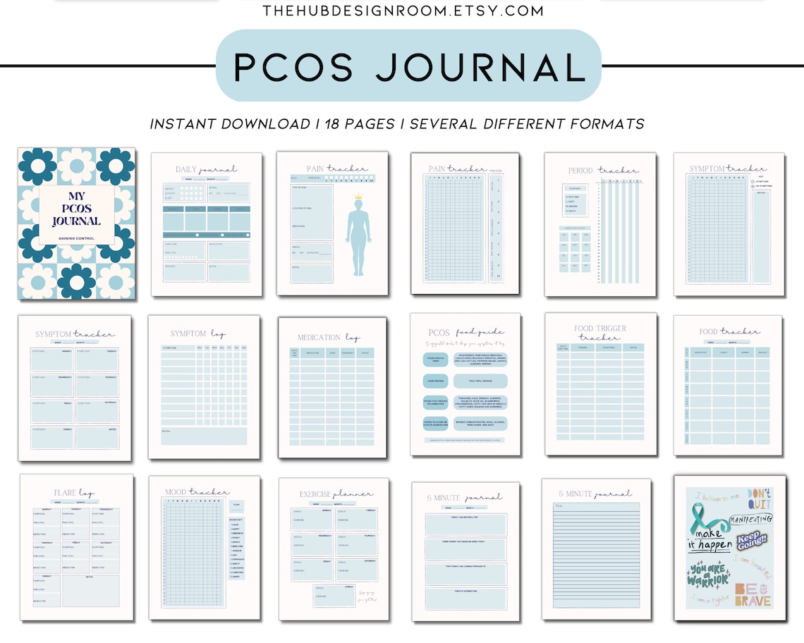 PCOS Journalprintable Digital, PCOS Planner, Pcos Tracker, PCOS Diary ...