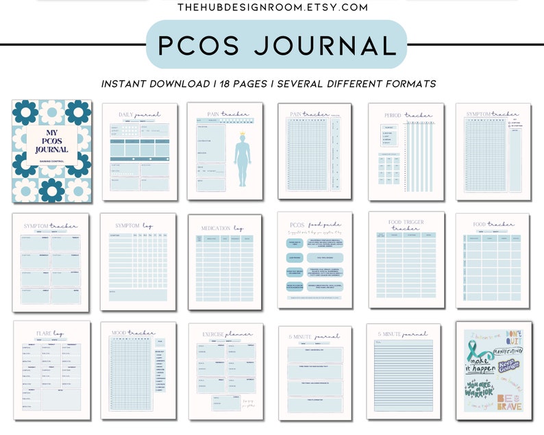 PCOS Journalprintable Digital, PCOS Planner, Pcos Tracker, PCOS Diary ...