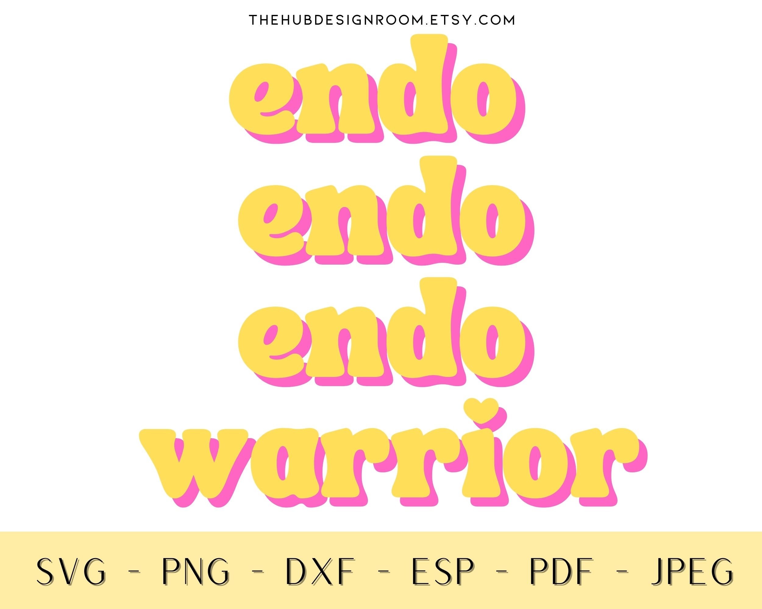 ENDOMETRIOSIS Warrior Awareness SVG, Endometriosis Tshirt Design, ENDO Awareness Svg Dxf Png ...