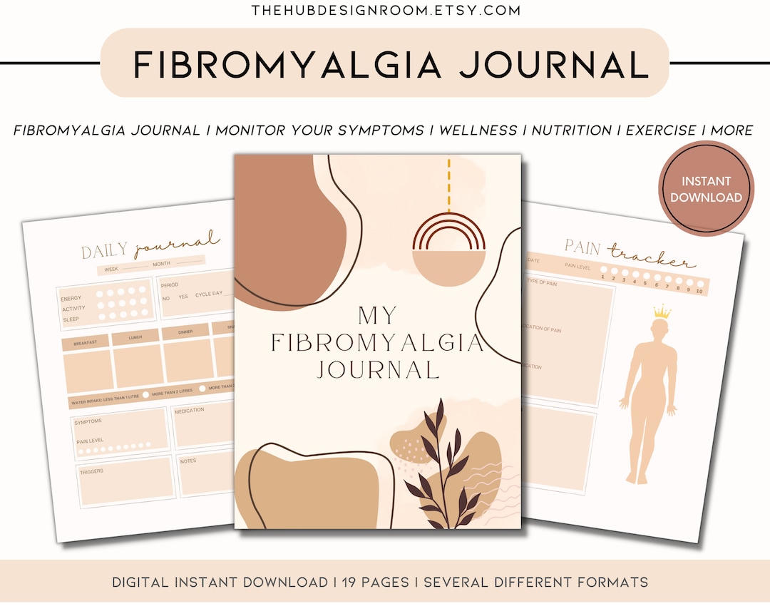 Fibromyalgia Pain Tracker, Fibromyalgia Journal Printable Digital ...