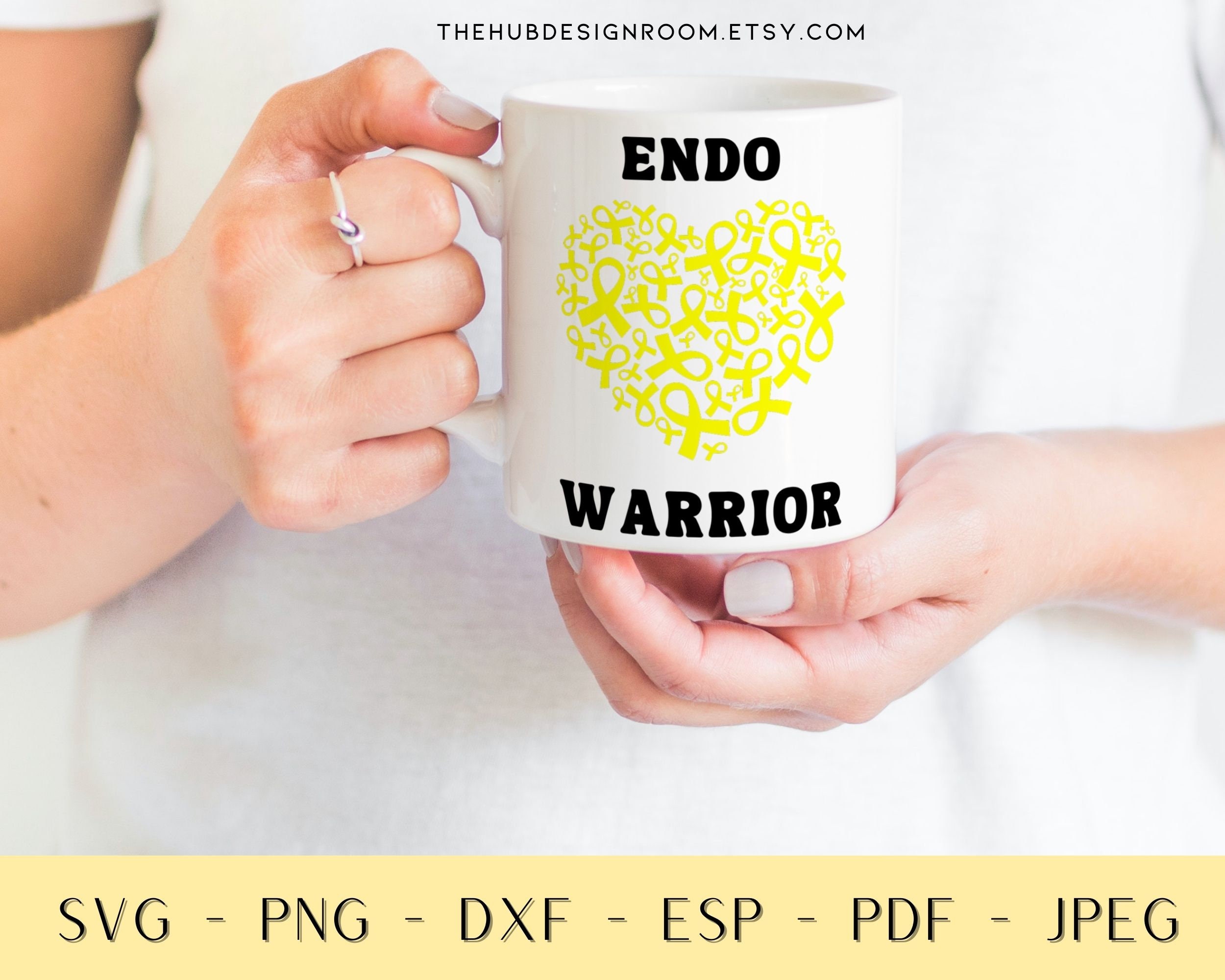 ENDOMETRIOSIS Awareness SVG, Endometrioisis Awareness Ribbon ...