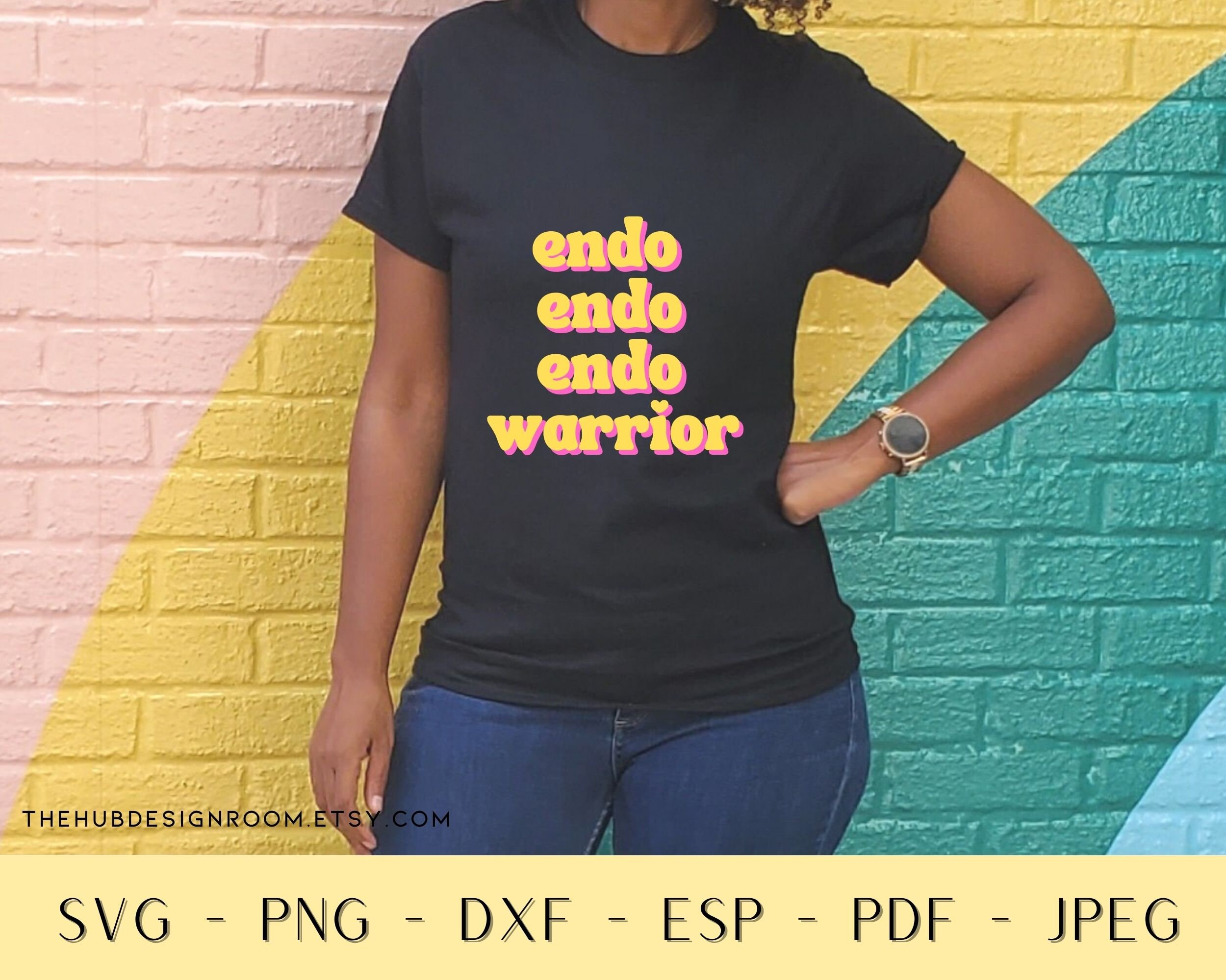 ENDOMETRIOSIS Warrior Awareness SVG, Endometriosis Tshirt Design, ENDO Awareness Svg Dxf Png ...