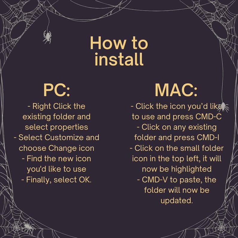 9 Spooky Folder Icons: Mac and Windows Desktop Set | Desktop Organizer ...