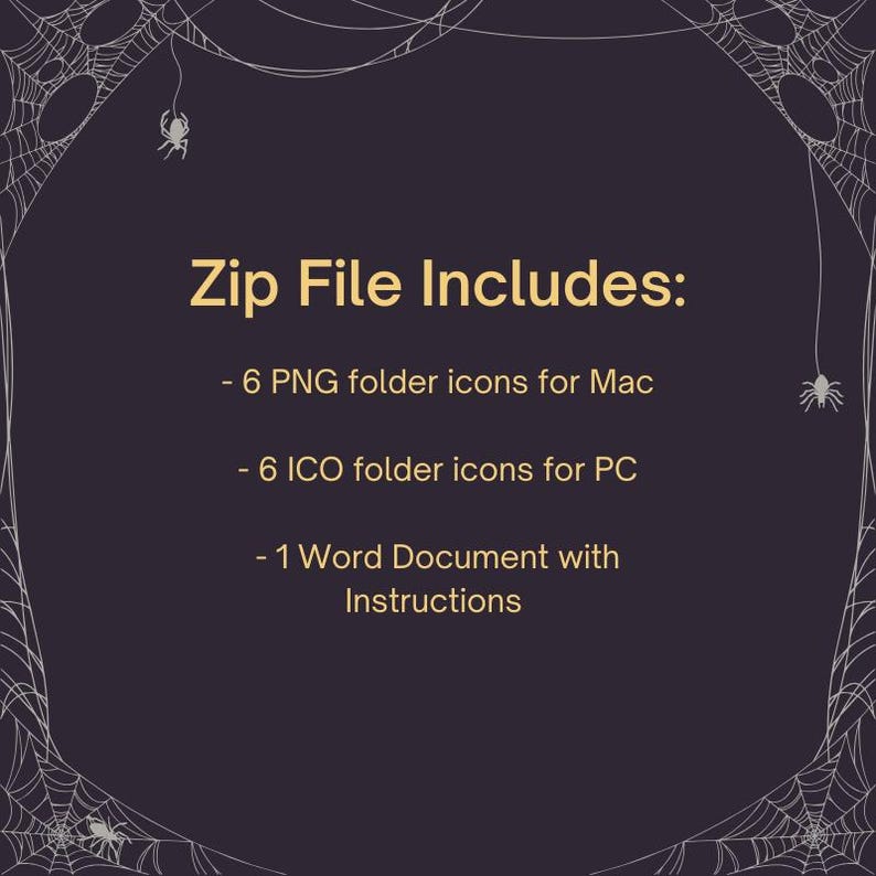 9 Spooky Folder Icons: Mac and Windows Desktop Set | Desktop Organizer ...