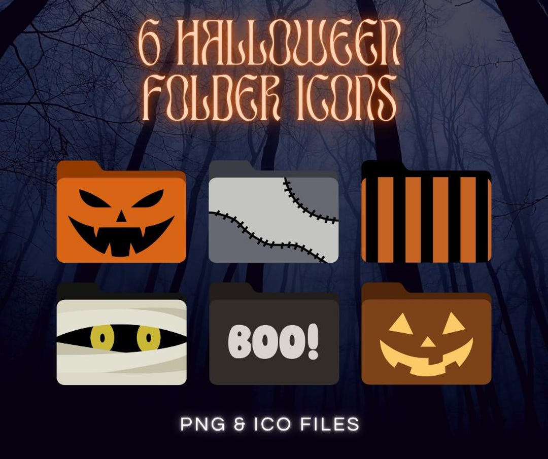 6 Spooky Halloween Folder Icons: Mac and Windows Desktop | Desktop ...