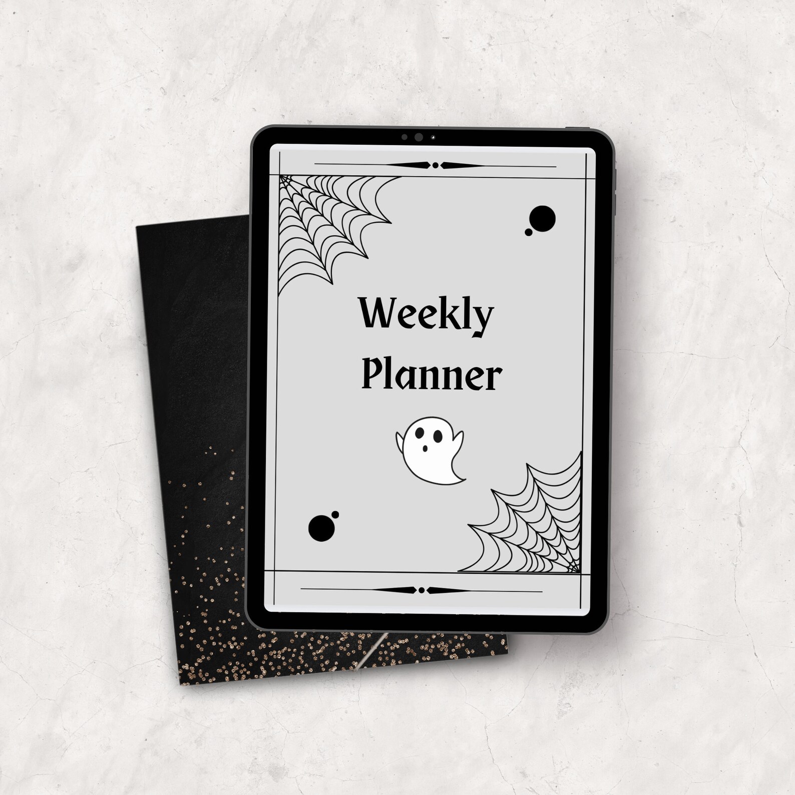 Spooky Ghost Daily Planner Printable in Grey | Alt Planner, Halloween ...
