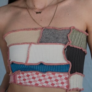 Addison Colorful Patchwork Tube Top - Etsy