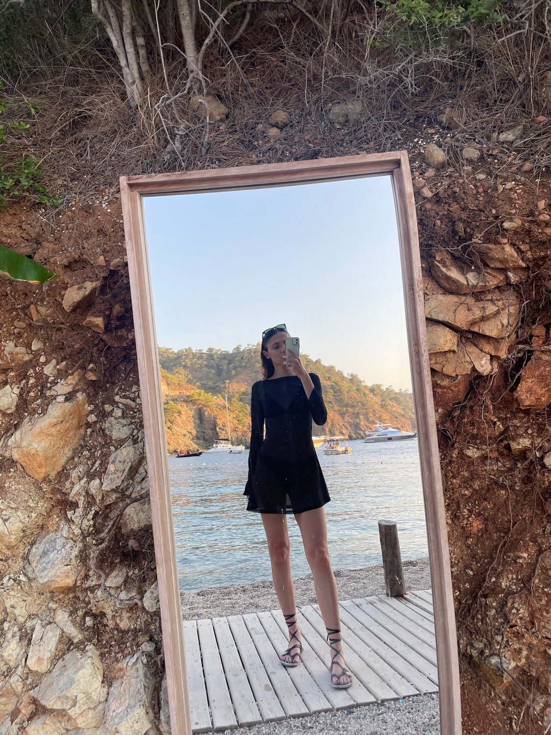 Black Mesh Dress, Beach Cover Up, Summer Dress, See Through Dress ...