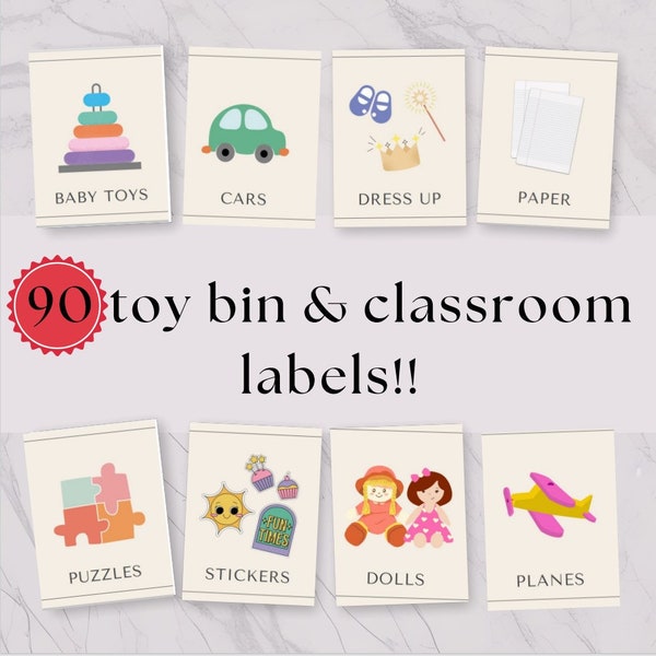 Toy Storage Labels - Etsy