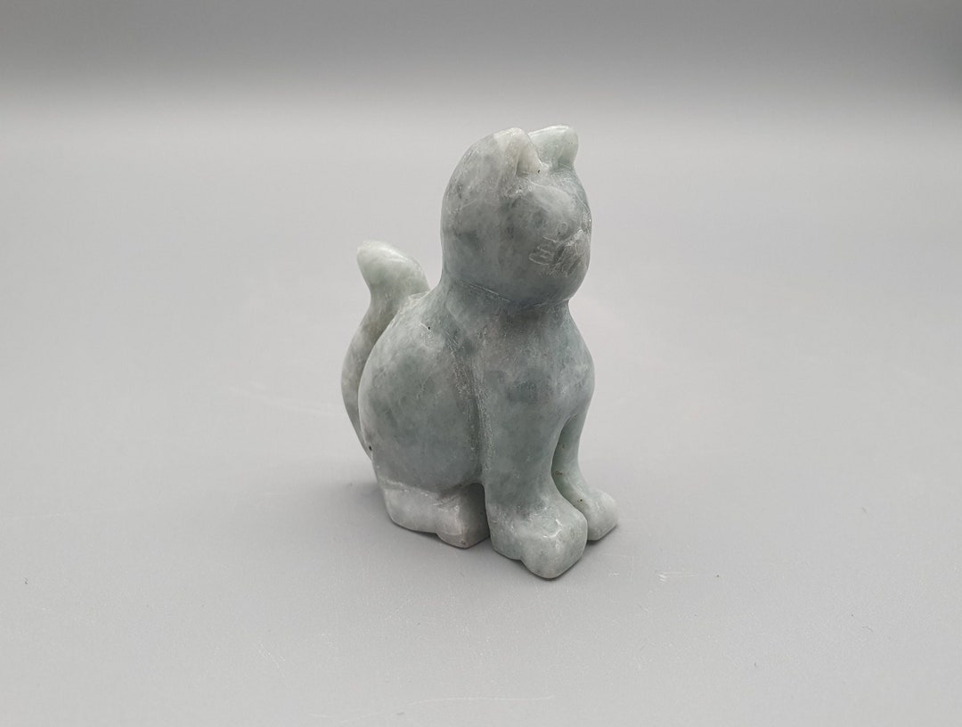 China Jade Cat Engraving Tumbled Stone - Etsy