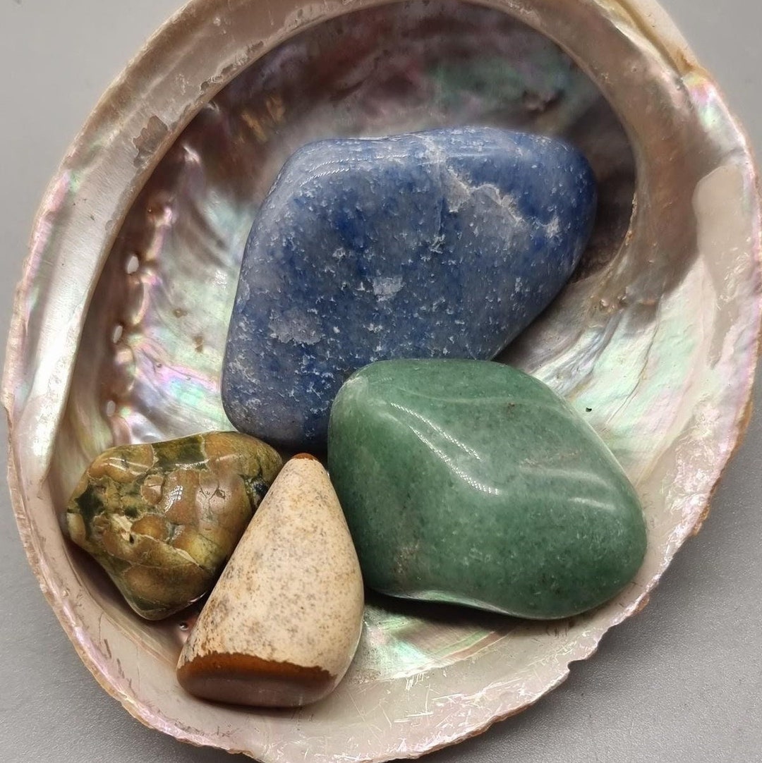 Tumbled Stone Lot Blue Quartz, Aventurine, Rhyolite, Kalahari Jasper - Etsy