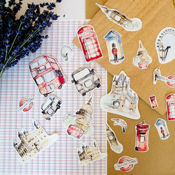 London Stickers - Etsy