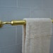 Unlacquered Brass Towel Rod Holder for Bathroom – Solid Brass Handmade ...
