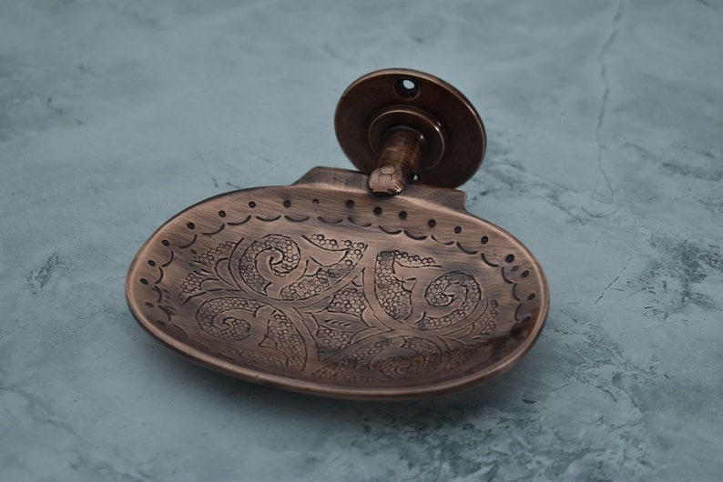 Copper Engraved Soap Dish, Wall Soap Holder, Handmade Copper Soap Dish ...