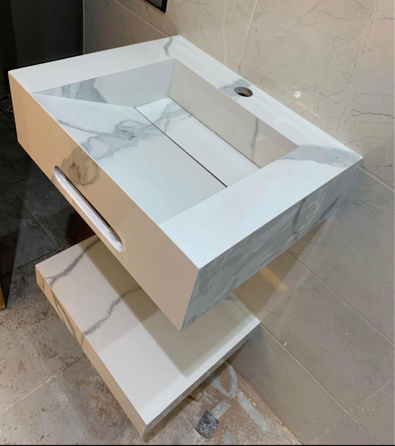 Sink Porcelain.custom Made Bathroom Sink .engineered Porcelain.marble ...