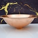 Antique Copper Bowl Dropped in Sink Hammered Bathroom Vanity Basin ...