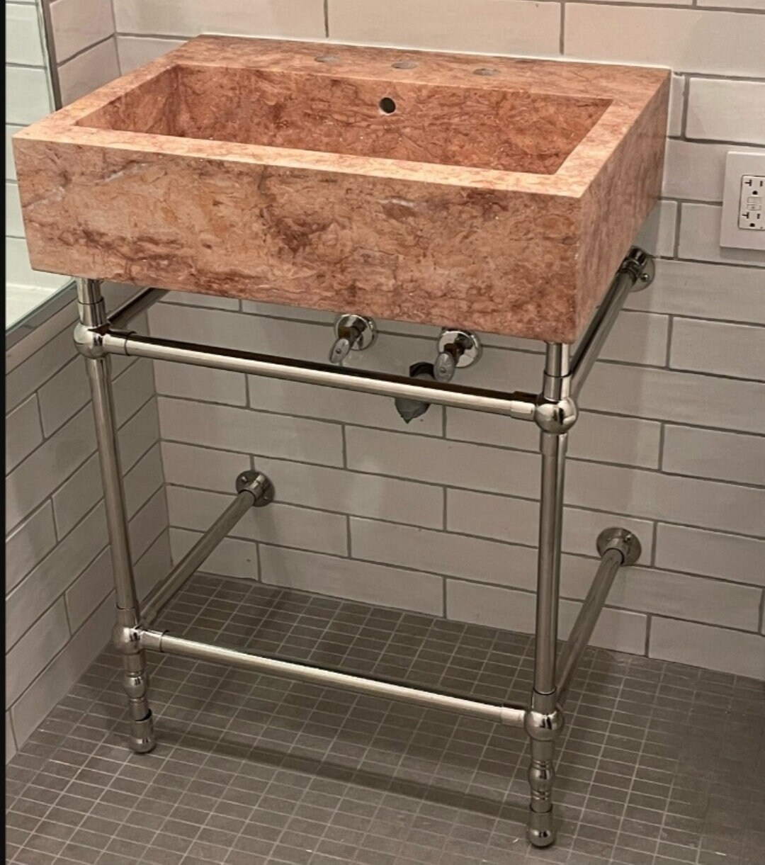 Console Chrome Legs, Custom Vanity Legs, Chrome Legs for Sink, Vanity ...