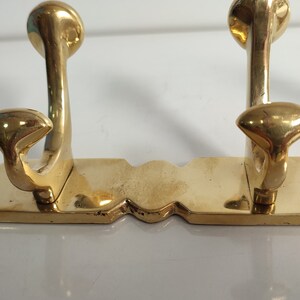 Unlacquered Brass Smooth Coat Rack, Handmade Wall Coat Hooks - Etsy