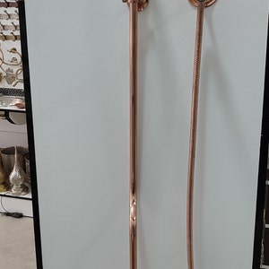 Copper Head Shower Exposed Pipe Faucet, Red Copper Rain Shower System ...