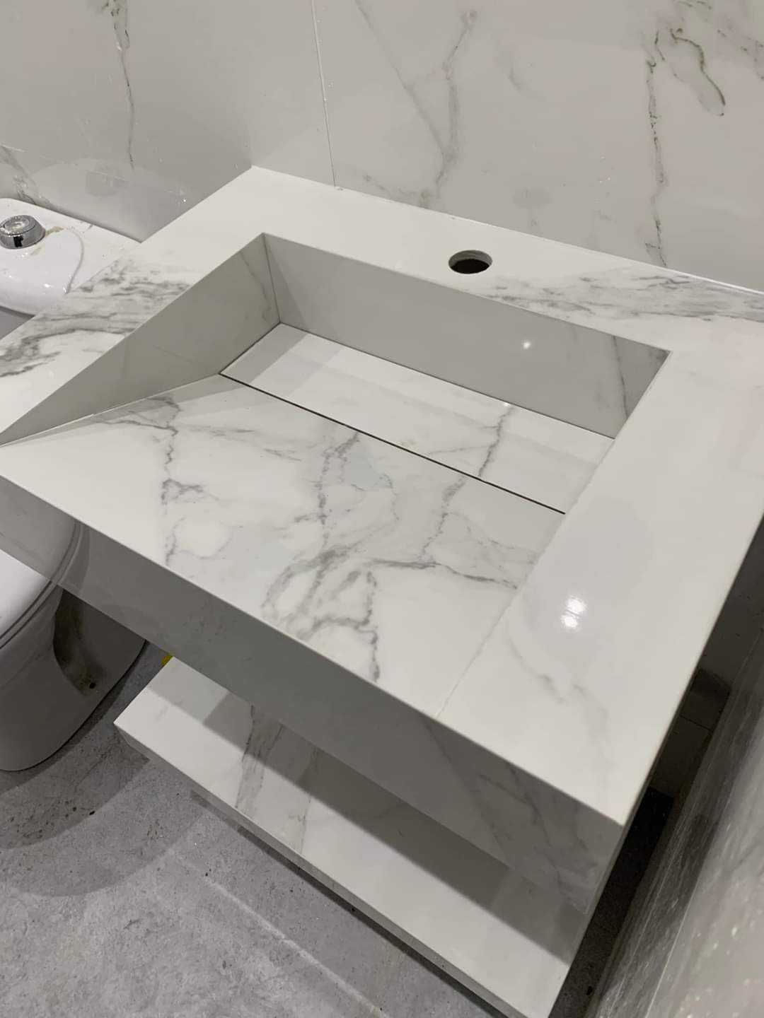 Sink Porcelain.custom Made Bathroom Sink .engineered Porcelain.marble ...
