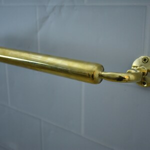 Unlacquered Brass Towel Rod Holder for Bathroom – Solid Brass Handmade ...