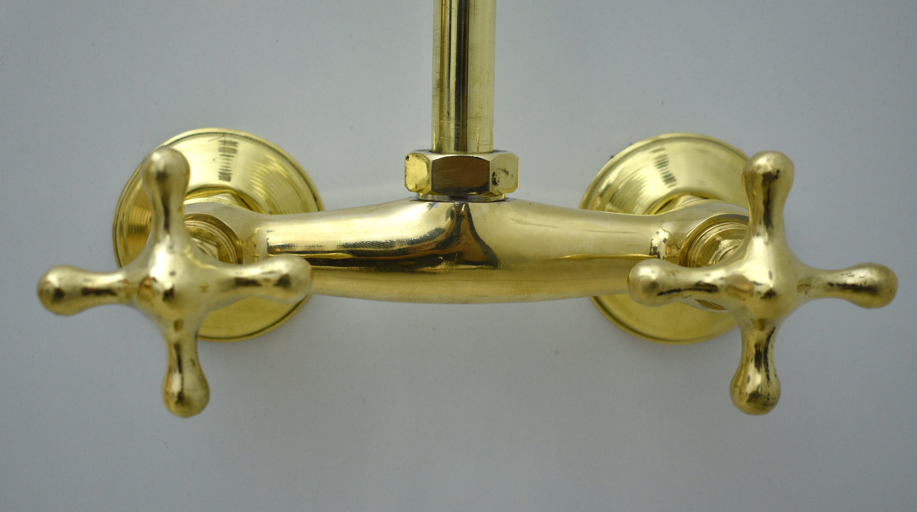 Solid Brass Head Shower Exposed Pipe Faucet, Rain Shower System - Etsy